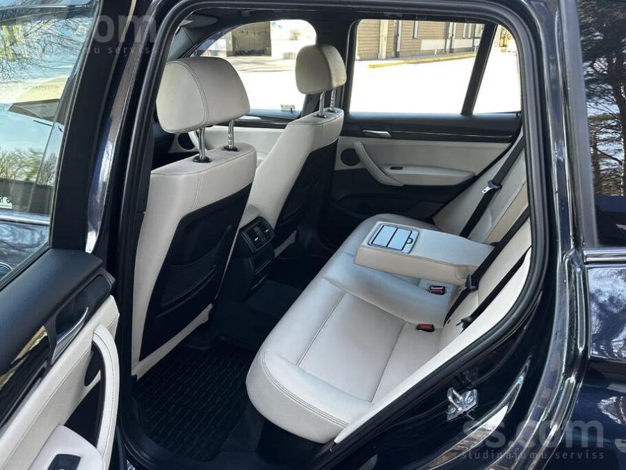 Black BMW X3 2012 in Riga, with an engine capacity of 2.00 L and mileage of 253 thousand km for 11890 €, photo 19 on AUTOMOTO.COM.LV