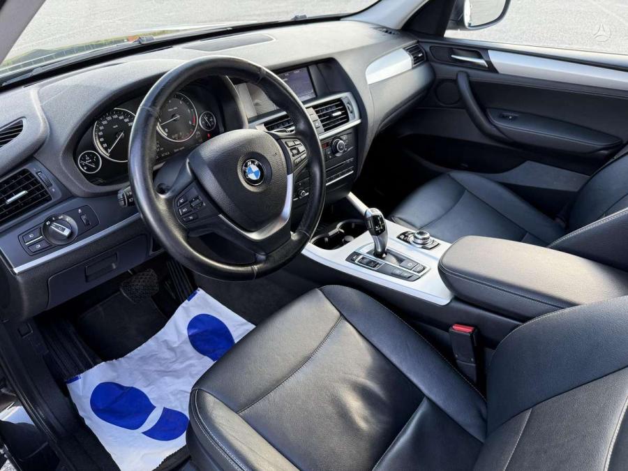 Black BMW X3 2012 in Vilnius, with an engine capacity of 2.99 L and mileage of 275 thousand km for 10399 €, photo 8 on AUTOMOTO.COM.LV