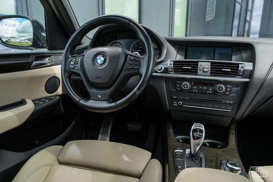 Black BMW X3 2012 in Kaunas, with an engine capacity of 3.00 L and mileage of 277 thousand km for 11450 €, photo 19 on AUTOMOTO.COM.LV