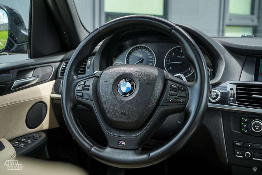 Black BMW X3 2012 in Kaunas, with an engine capacity of 3.00 L and mileage of 277 thousand km for 11450 €, photo 20 on AUTOMOTO.COM.LV