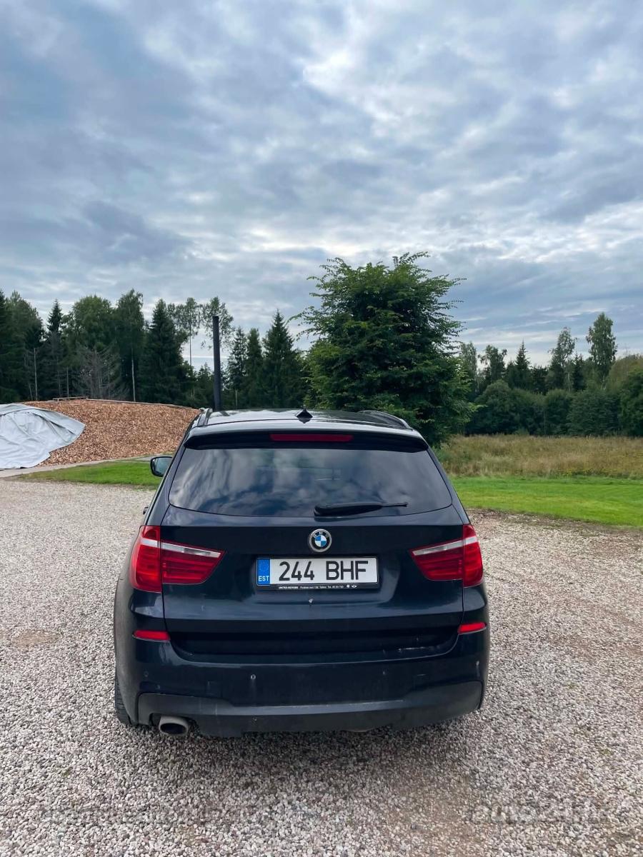 Black BMW X3 2012 in Tallinn, with an engine capacity of 2.00 L and mileage of 254 thousand km for 9600 €, photo 4 on AUTOMOTO.COM.LV