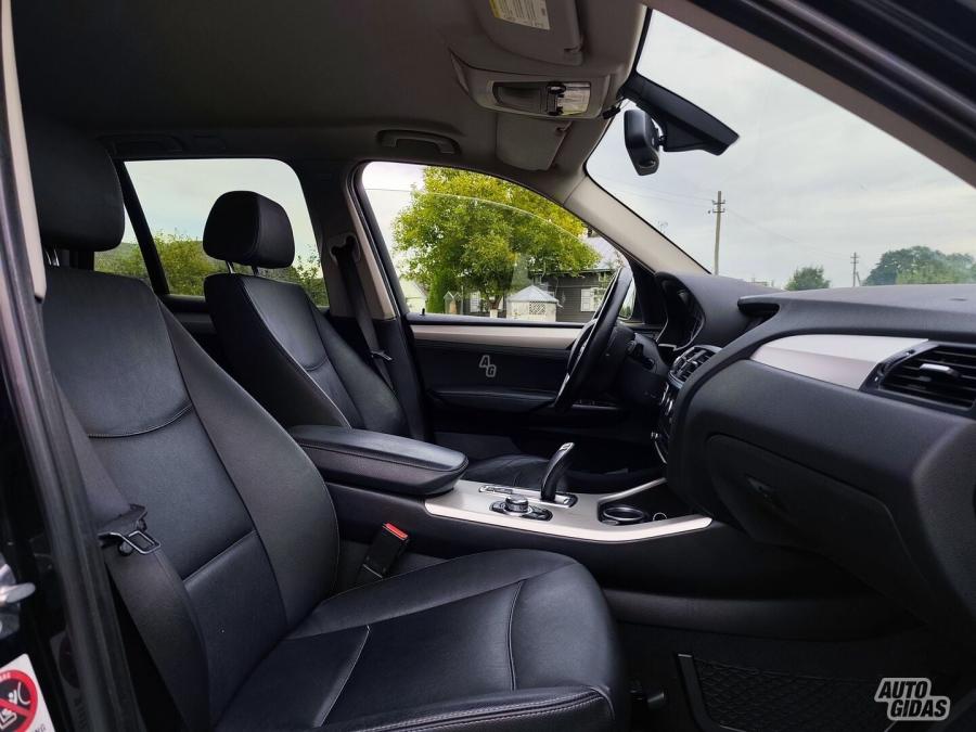 Black BMW X3 2012 in Jurbarkas, with an engine capacity of 2.00 L and mileage of 194 thousand km for 8450 €, photo 6 on AUTOMOTO.COM.LV