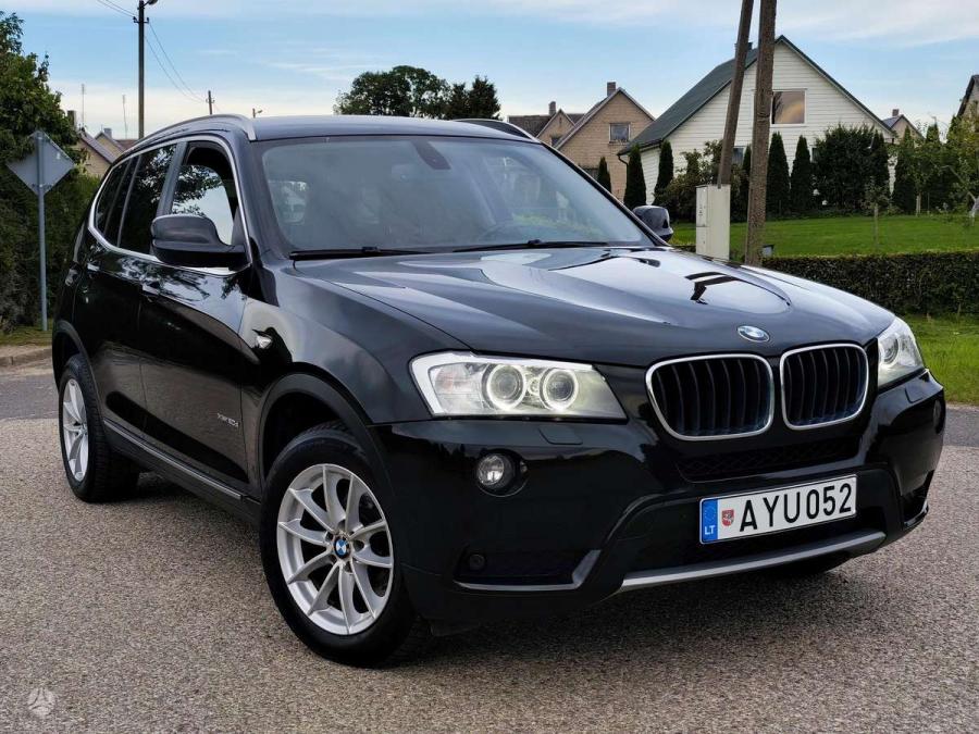 Black BMW X3 2012 in Jurbarkas, with an engine capacity of 2.00 L and mileage of 194 thousand km for 8450 €, photo 1 on AUTOMOTO.COM.LV