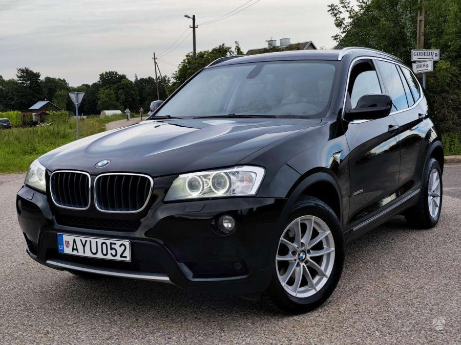 Black BMW X3 2012 in Jurbarkas, with an engine capacity of 2.00 L and mileage of 194 thousand km for 8450 €, photo 3 on AUTOMOTO.COM.LV