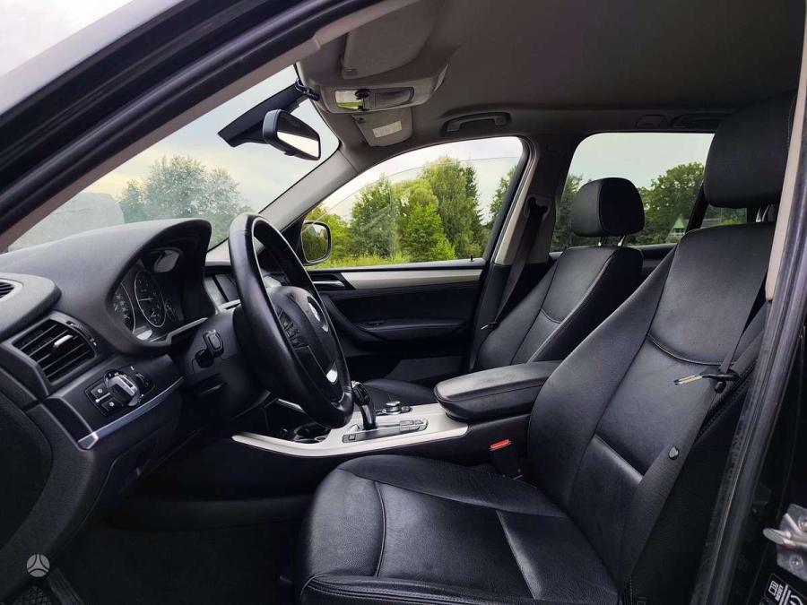 Black BMW X3 2012 in Jurbarkas, with an engine capacity of 2.00 L and mileage of 194 thousand km for 8450 €, photo 9 on AUTOMOTO.COM.LV