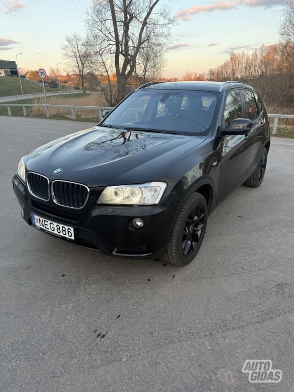 Black BMW X3 2012 in Moletai, with an engine capacity of 2.00 L and mileage of 308 thousand km for 8888 €, photo 1 on AUTOMOTO.COM.LV