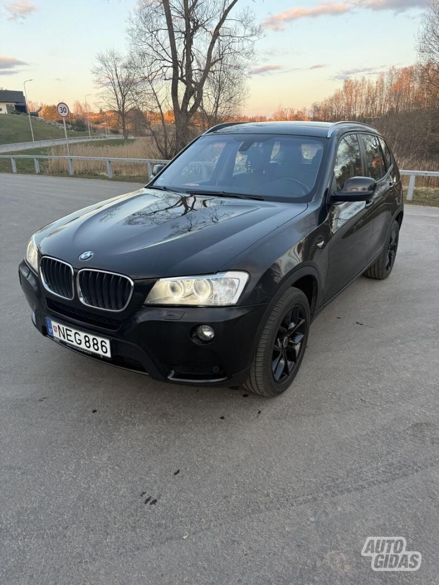 Black BMW X3 2012 in Moletai, with an engine capacity of 2.00 L and mileage of 308 thousand km for 8888 €, photo 1 on AUTOMOTO.COM.LV