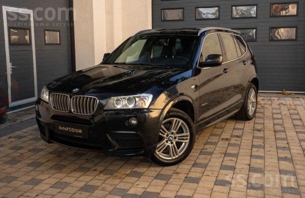 Black BMW X3 2012 in Riga, with an engine capacity of 2.00 L and mileage of 283 thousand km for 11350 €, photo 1 on AUTOMOTO.COM.LV