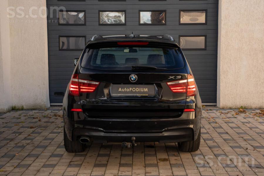 Black BMW X3 2012 in Riga, with an engine capacity of 2.00 L and mileage of 283 thousand km for 11350 €, photo 6 on AUTOMOTO.COM.LV