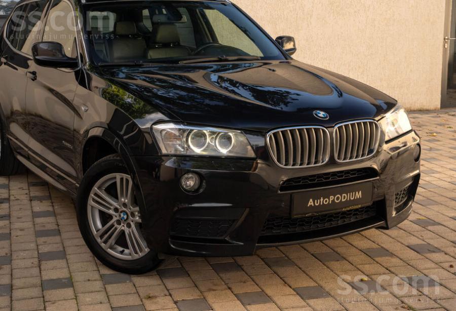 Black BMW X3 2012 in Riga, with an engine capacity of 2.00 L and mileage of 283 thousand km for 11350 €, photo 11 on AUTOMOTO.COM.LV
