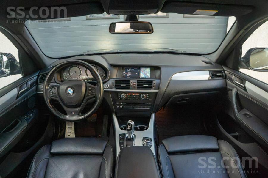 Black BMW X3 2012 in Riga, with an engine capacity of 2.00 L and mileage of 283 thousand km for 11350 €, photo 16 on AUTOMOTO.COM.LV