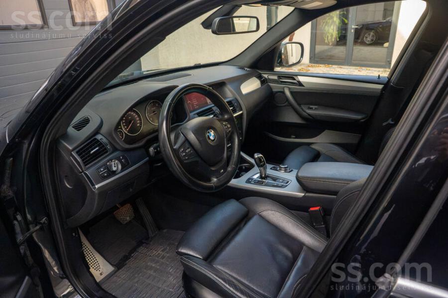 Black BMW X3 2012 in Riga, with an engine capacity of 2.00 L and mileage of 283 thousand km for 11350 €, photo 19 on AUTOMOTO.COM.LV
