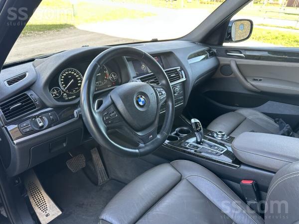 Black BMW X3 2013 in Riga, with an engine capacity of 3.00 L and mileage of 249 thousand km for 10950 €, photo 8 on AUTOMOTO.COM.LV