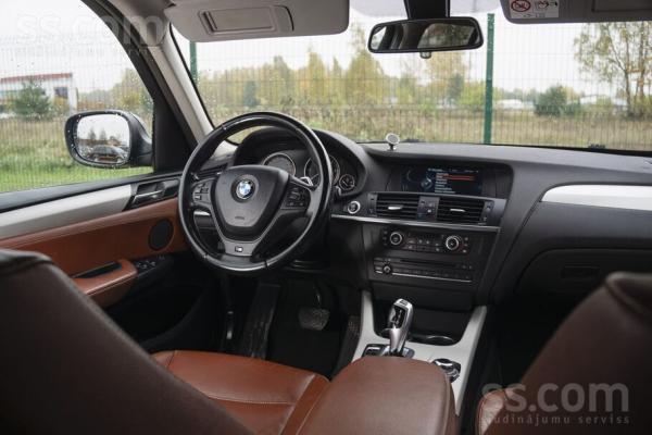 Black BMW X3 2013 in Riga, with an engine capacity of 2.00 L and mileage of 0 thousand km for 12990 €, photo 11 on AUTOMOTO.COM.LV