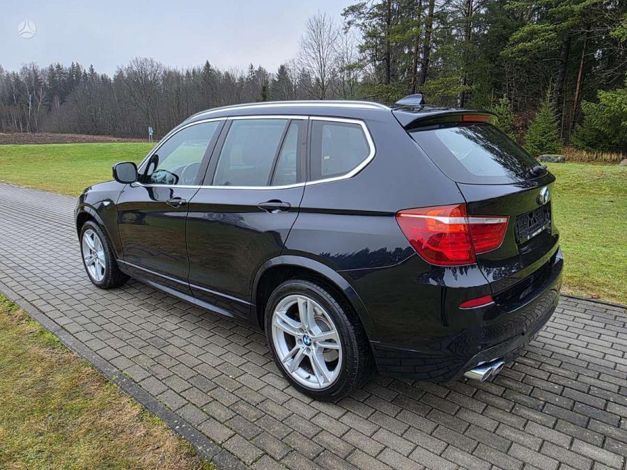 Black BMW X3 2013 in Telschi, with an engine capacity of 2.99 L and mileage of 217 thousand km for 11950 €, photo 10 on AUTOMOTO.COM.LV
