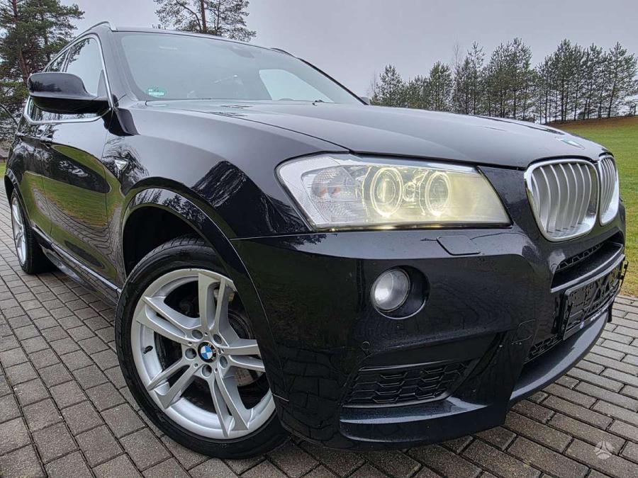Black BMW X3 2013 in Telschi, with an engine capacity of 2.99 L and mileage of 217 thousand km for 11950 €, photo 15 on AUTOMOTO.COM.LV