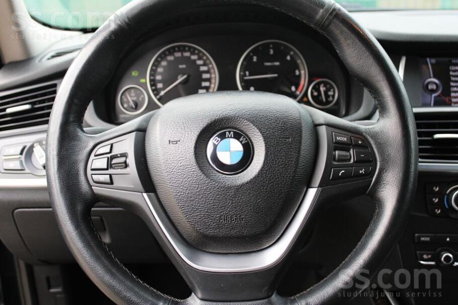 Black BMW X3 2013 in Riga, with an engine capacity of 2.00 L and mileage of 179 thousand km for 10500 €, photo 10 on AUTOMOTO.COM.LV