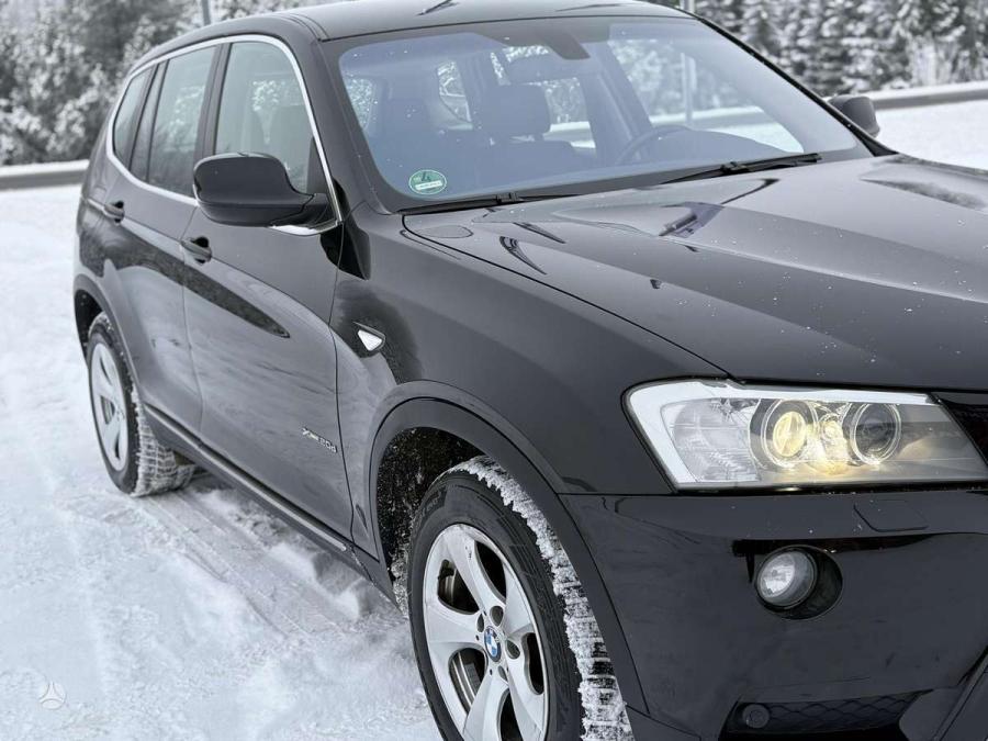 Black BMW X3 2013 in Raseiniai, with an engine capacity of 2.00 L and mileage of 241 thousand km for 10200 €, photo 12 on AUTOMOTO.COM.LV