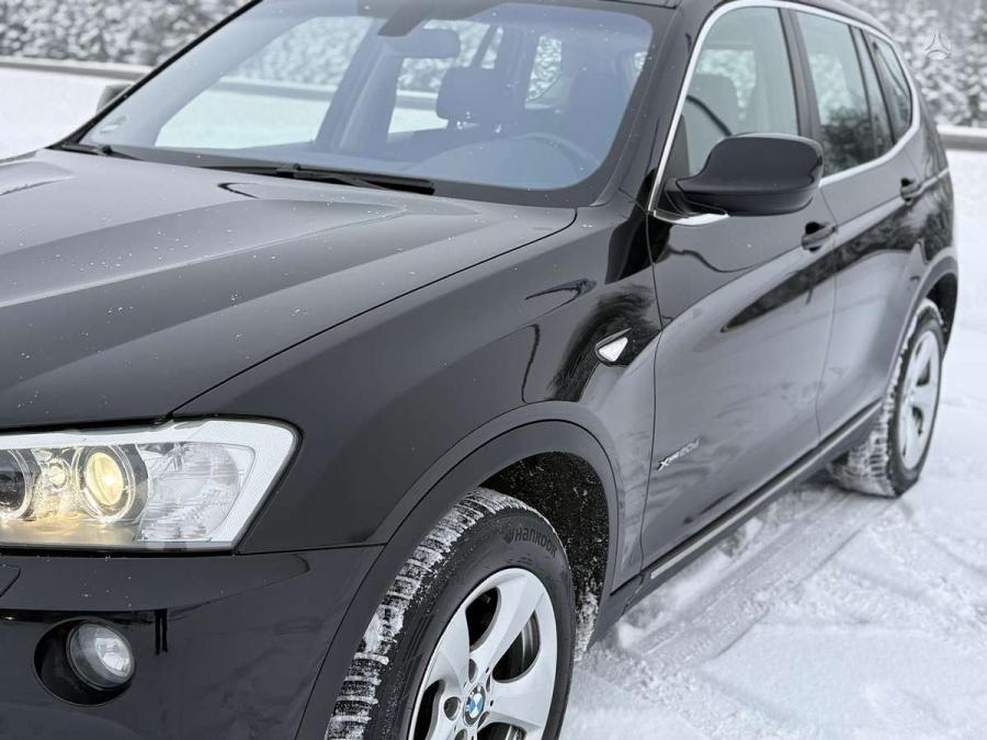 Black BMW X3 2013 in Raseiniai, with an engine capacity of 2.00 L and mileage of 241 thousand km for 10200 €, photo 13 on AUTOMOTO.COM.LV