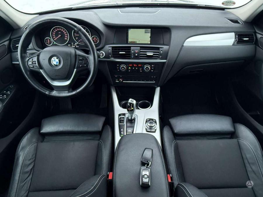 Black BMW X3 2013 in Raseiniai, with an engine capacity of 2.00 L and mileage of 241 thousand km for 10200 €, photo 25 on AUTOMOTO.COM.LV