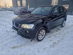 Black BMW X3 2013 in Taurage, with an engine capacity of 2.00 L and mileage of 190 thousand km for 7400 €, photo  on AUTOMOTO.COM.LV