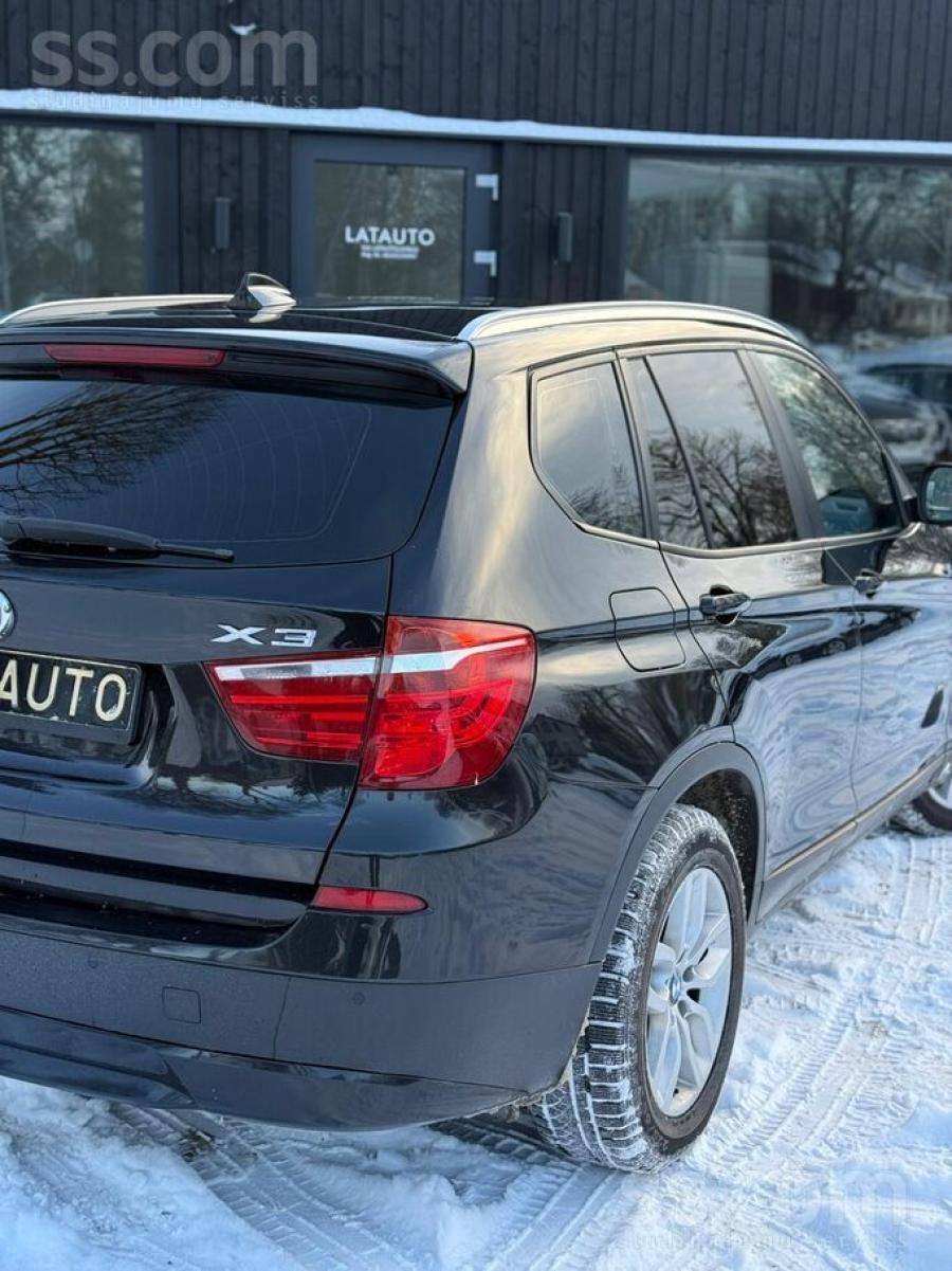 Black BMW X3 2013 in Riga, with an engine capacity of 2.00 L and mileage of 349 thousand km for 8550 €, photo 5 on AUTOMOTO.COM.LV