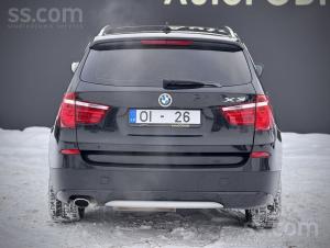 Black BMW X3 2013 in Riga, with an engine capacity of 2.00 L and mileage of 245 thousand km for 10750 €, photo 5 on AUTOMOTO.COM.LV