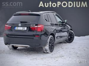 Black BMW X3 2013 in Riga, with an engine capacity of 2.00 L and mileage of 245 thousand km for 10750 €, photo 6 on AUTOMOTO.COM.LV