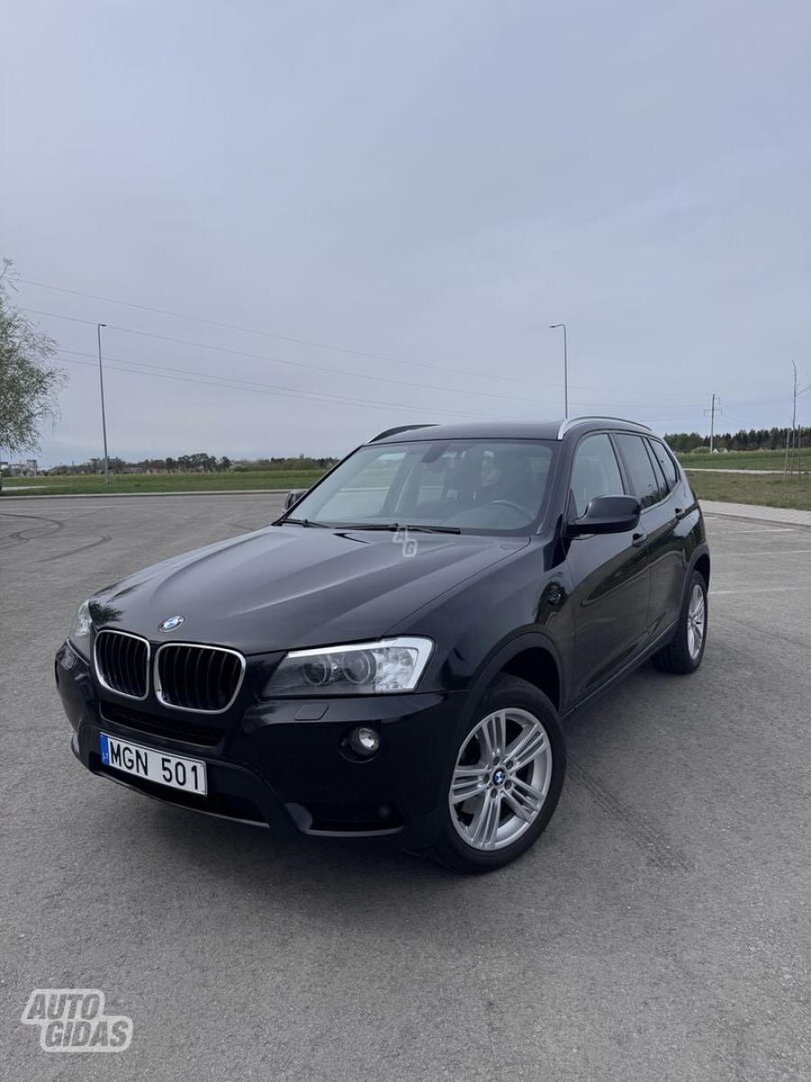 Black BMW X3 2013 in Vilnius, with an engine capacity of 2.00 L and mileage of 421 thousand km for 11300 €, photo 1 on AUTOMOTO.COM.LV
