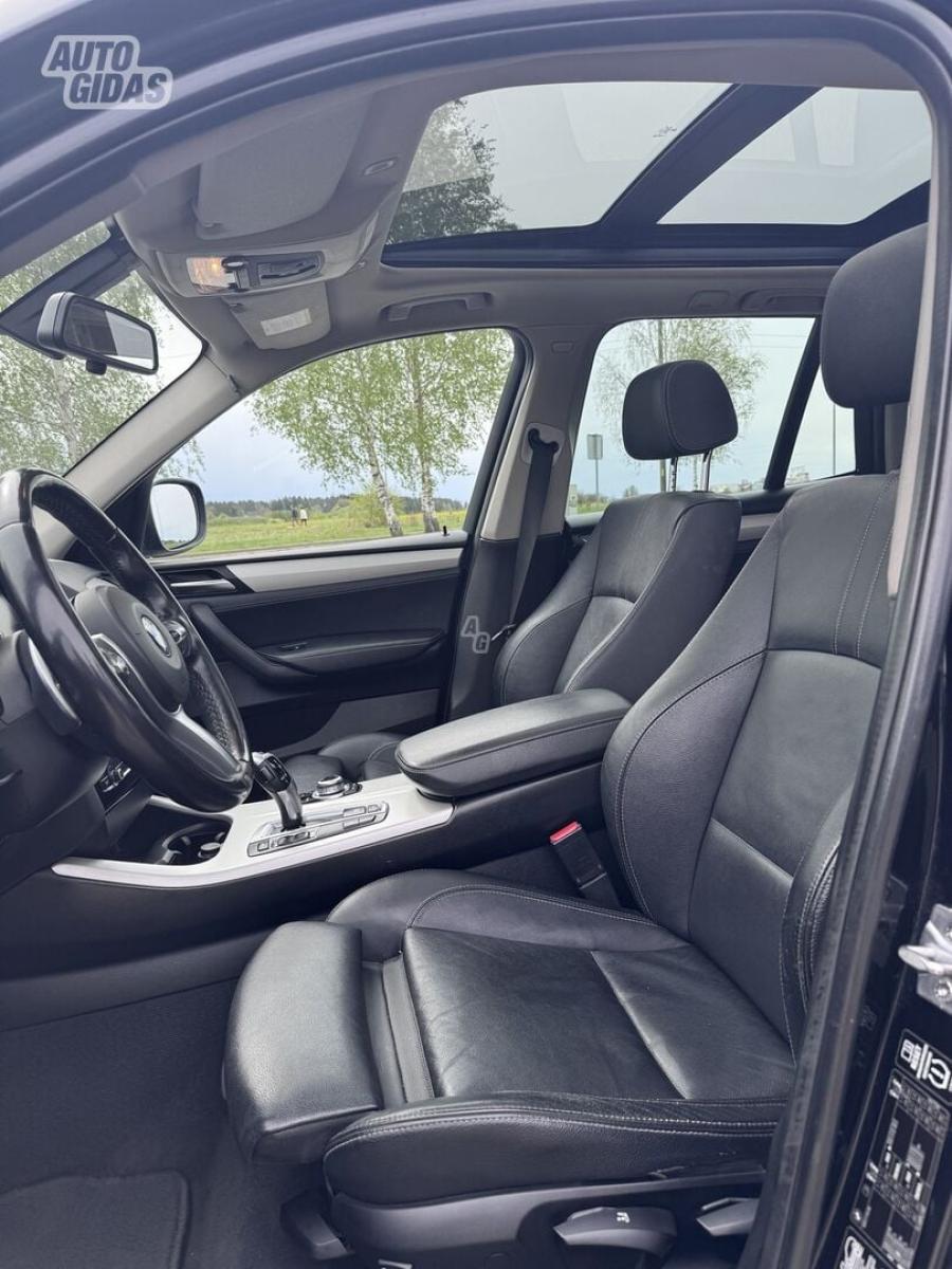 Black BMW X3 2013 in Vilnius, with an engine capacity of 2.00 L and mileage of 421 thousand km for 11300 €, photo 10 on AUTOMOTO.COM.LV