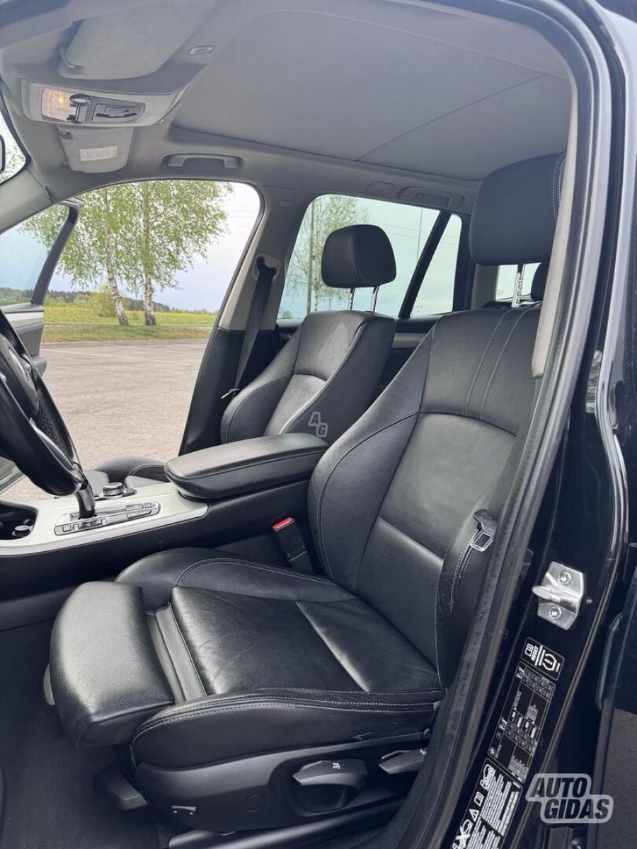 Black BMW X3 2013 in Vilnius, with an engine capacity of 2.00 L and mileage of 421 thousand km for 11300 €, photo 11 on AUTOMOTO.COM.LV