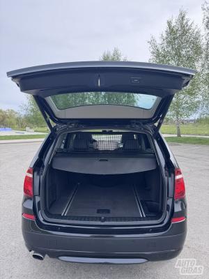 Black BMW X3 2013 in Vilnius, with an engine capacity of 2.00 L and mileage of 421 thousand km for 11300 €, photo 20 on AUTOMOTO.COM.LV