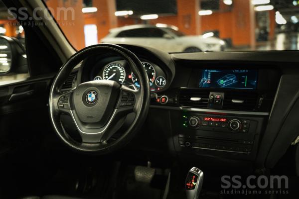 Black BMW X3 2013 in Riga, with an engine capacity of 2.00 L and mileage of 185 thousand km for 13500 €, photo 9 on AUTOMOTO.COM.LV