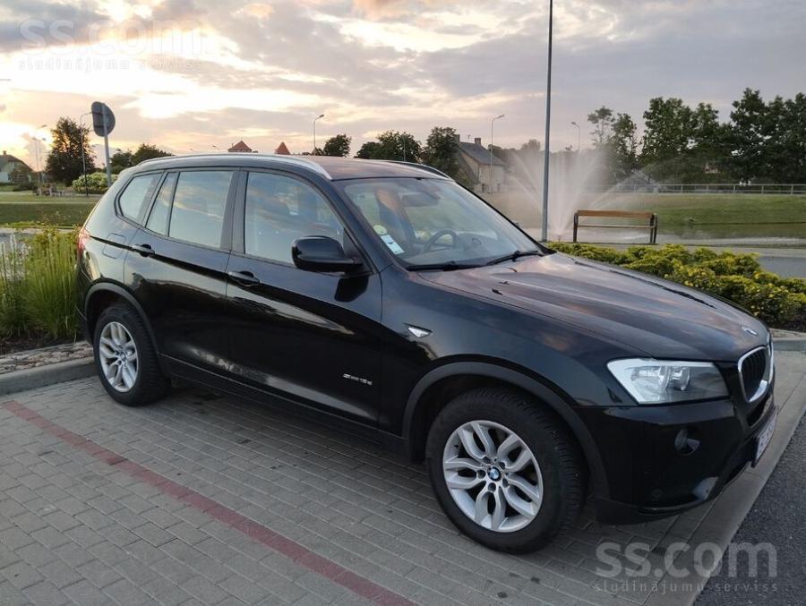 Melns BMW X3 2013 Bauska, ar dzinēja tilpumu 2.00 L un nobraukumu 345 tūkst. km par 8550 €, foto 1 vietnē AUTOMOTO.COM.LV