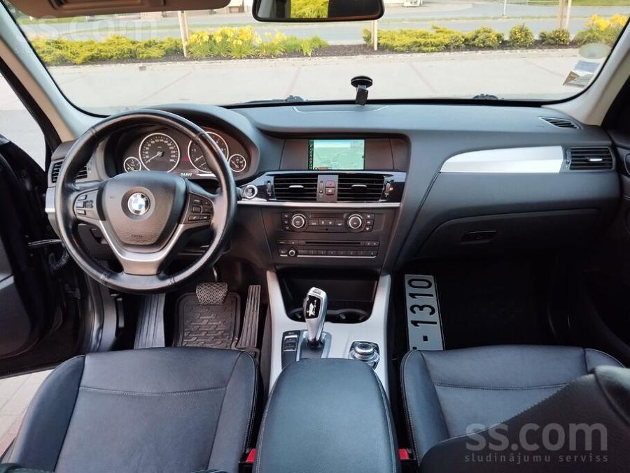 Melns BMW X3 2013 Bauska, ar dzinēja tilpumu 2.00 L un nobraukumu 345 tūkst. km par 8550 €, foto 13 vietnē AUTOMOTO.COM.LV