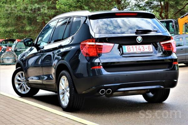Black BMW X3 2013 in Riga, with an engine capacity of 3.00 L and mileage of 221 thousand km for 12990 €, photo 4 on AUTOMOTO.COM.LV