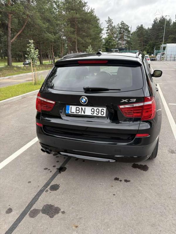 Black BMW X3 2013 in Utena, with an engine capacity of 2.00 L and mileage of 195 thousand km for 6600 €, photo 3 on AUTOMOTO.COM.LV