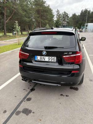 Black BMW X3 2013 in Utena, with an engine capacity of 2.00 L and mileage of 195 thousand km for 6600 €, photo 4 on AUTOMOTO.COM.LV