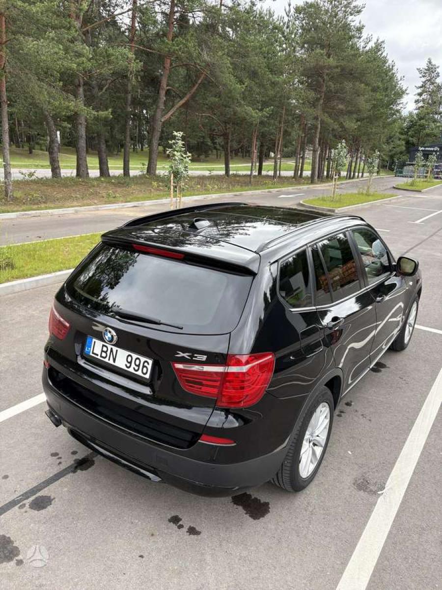 Black BMW X3 2013 in Utena, with an engine capacity of 2.00 L and mileage of 195 thousand km for 6600 €, photo 8 on AUTOMOTO.COM.LV