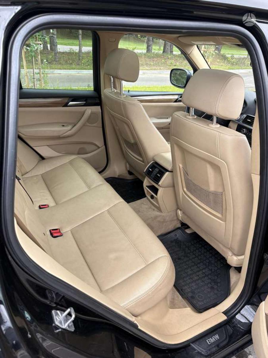 Black BMW X3 2013 in Utena, with an engine capacity of 2.00 L and mileage of 195 thousand km for 6600 €, photo 24 on AUTOMOTO.COM.LV