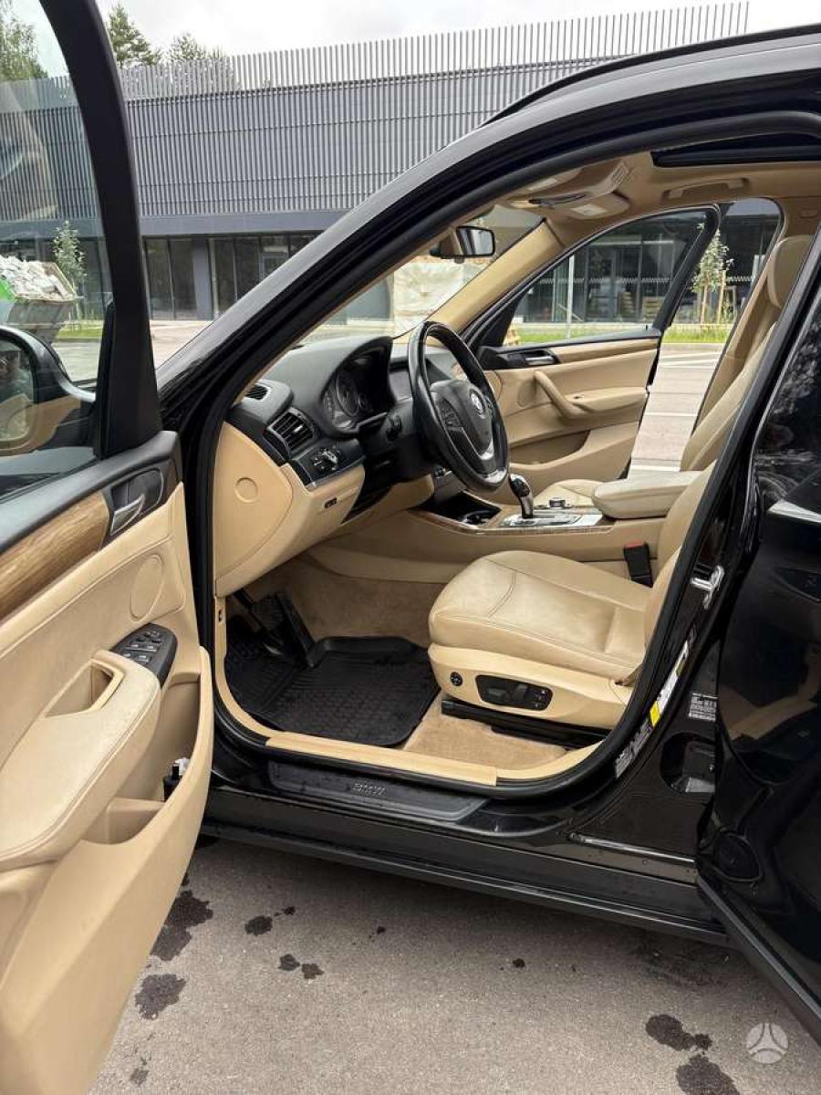 Black BMW X3 2013 in Utena, with an engine capacity of 2.00 L and mileage of 195 thousand km for 6600 €, photo 27 on AUTOMOTO.COM.LV