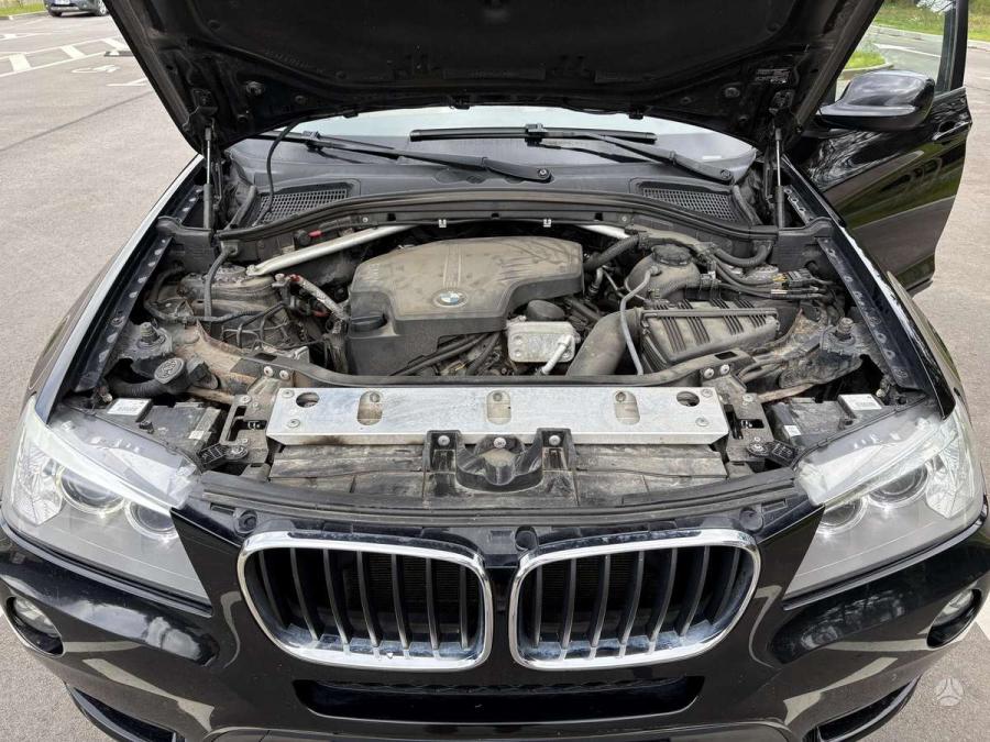 Black BMW X3 2013 in Utena, with an engine capacity of 2.00 L and mileage of 195 thousand km for 6600 €, photo 31 on AUTOMOTO.COM.LV