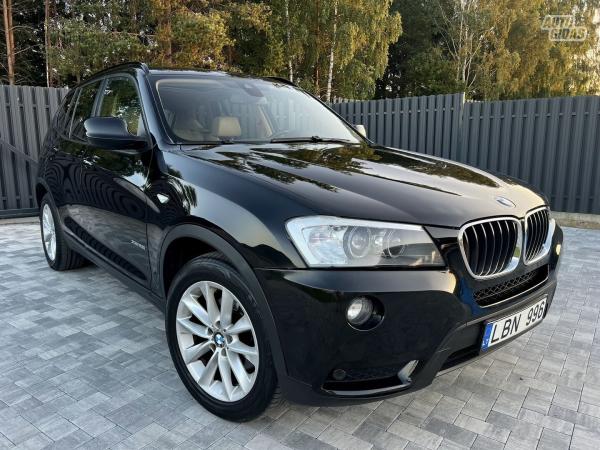 Black BMW X3 2013 in Vilnius, with an engine capacity of 2.00 L and mileage of 185 thousand km for 8300 €, photo 1 on AUTOMOTO.COM.LV