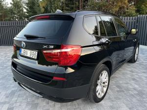 Black BMW X3 2013 in Vilnius, with an engine capacity of 2.00 L and mileage of 185 thousand km for 8300 €, photo 7 on AUTOMOTO.COM.LV
