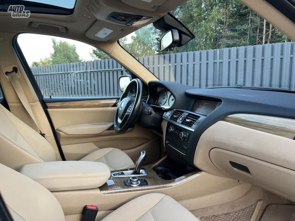 Black BMW X3 2013 in Vilnius, with an engine capacity of 2.00 L and mileage of 185 thousand km for 8300 €, photo 10 on AUTOMOTO.COM.LV