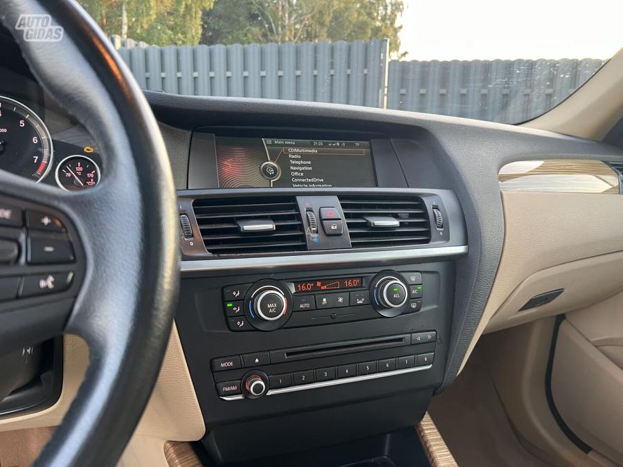 Black BMW X3 2013 in Vilnius, with an engine capacity of 2.00 L and mileage of 185 thousand km for 8300 €, photo 18 on AUTOMOTO.COM.LV