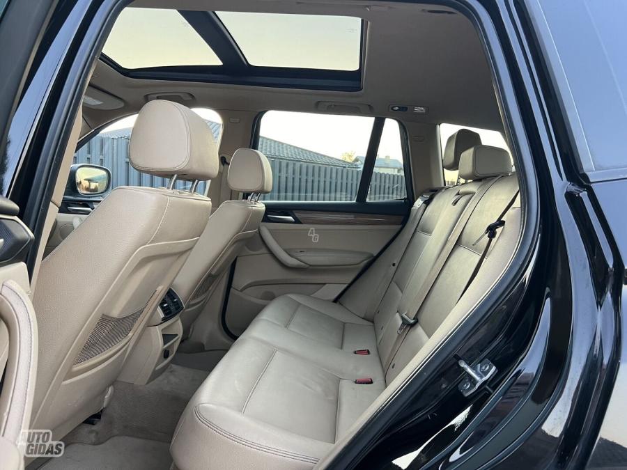 Black BMW X3 2013 in Vilnius, with an engine capacity of 2.00 L and mileage of 185 thousand km for 8300 €, photo 21 on AUTOMOTO.COM.LV