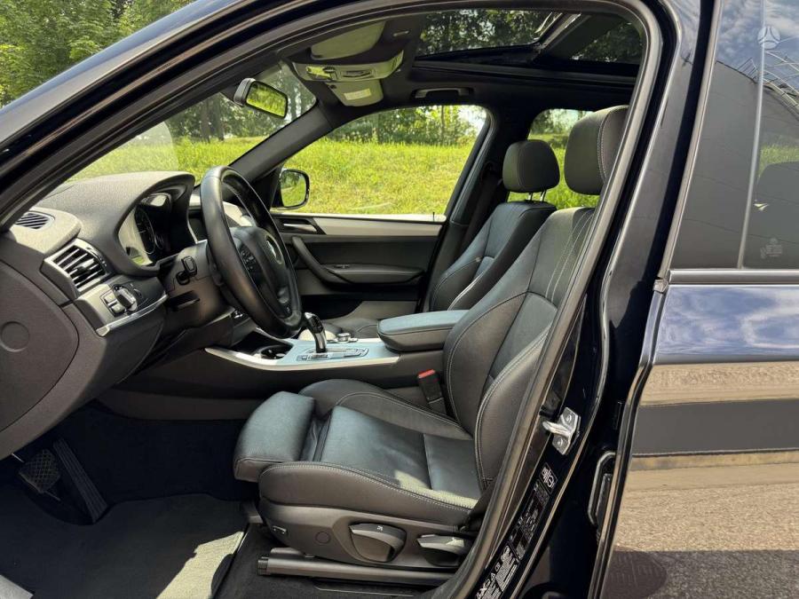 Black BMW X3 2013 in Alytus, with an engine capacity of 2.00 L and mileage of 261 thousand km for 12600 €, photo 7 on AUTOMOTO.COM.LV