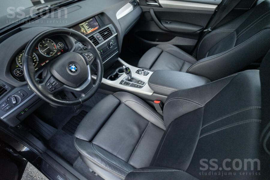 Black BMW X3 2013 in Riga, with an engine capacity of 2.00 L and mileage of 234 thousand km for 11550 €, photo 13 on AUTOMOTO.COM.LV