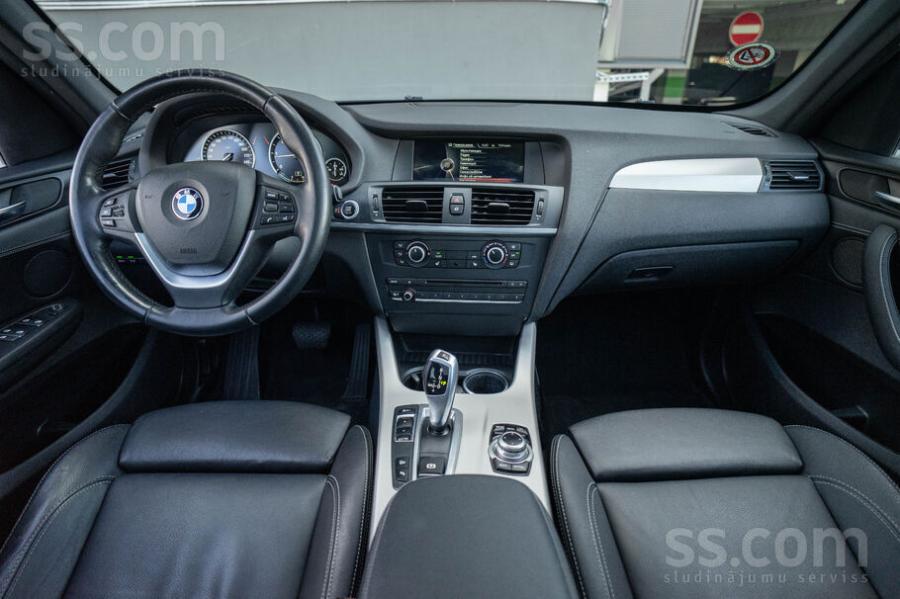 Black BMW X3 2013 in Riga, with an engine capacity of 2.00 L and mileage of 234 thousand km for 11550 €, photo 15 on AUTOMOTO.COM.LV